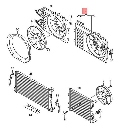 Genuine VW SKODA Polo Derby Vento-IND Vento Classic-IND Fan Ring ...