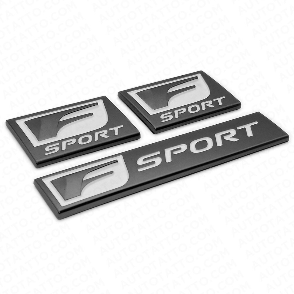 3x F-Sport Logo OEM ABS Badge Side Fender Marker Trunk Lid Nameplate ...