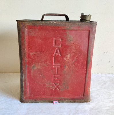 1930s Vintage Caltex Petrol Tin Can Automobile Collectible Rare ...