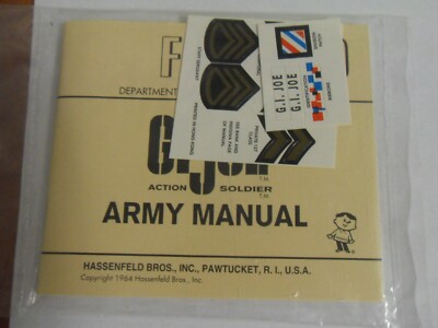 Sealed Reproduction Hasbro GI Joe Action Soldier FM75-00 Army Manual ...