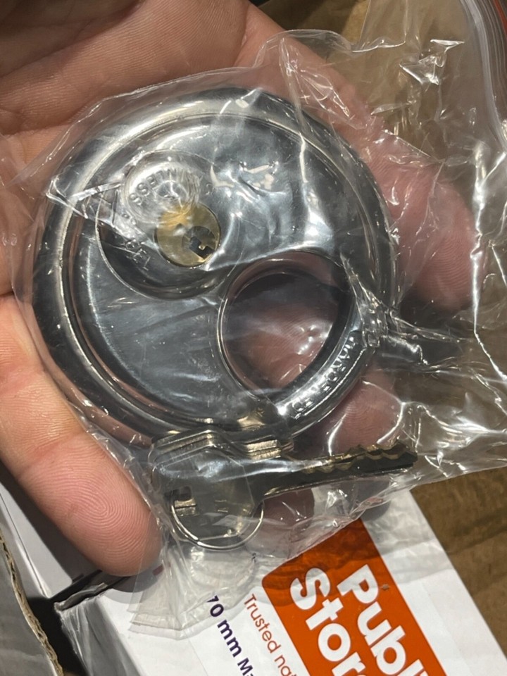 5 Storage unit keyed round locks 70mm maximum security padlock lock lot ...