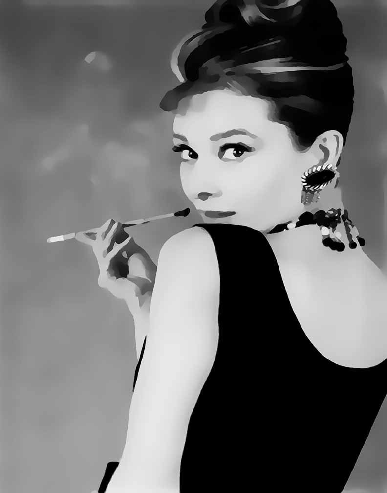 Audrey Hepburn Ink Drawing