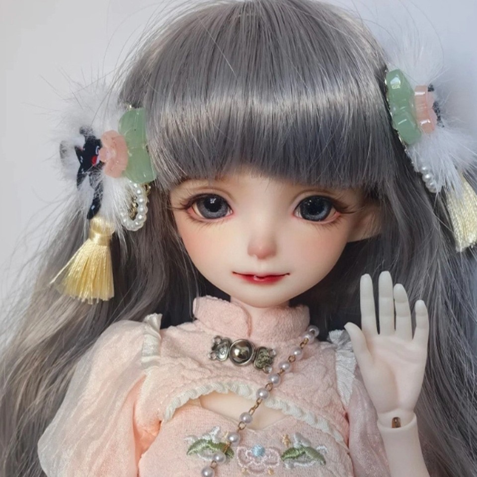 1/6 BJD Doll Joint Movable SD Resin Facial Makeup Daze Unhappy Girl Toy ...