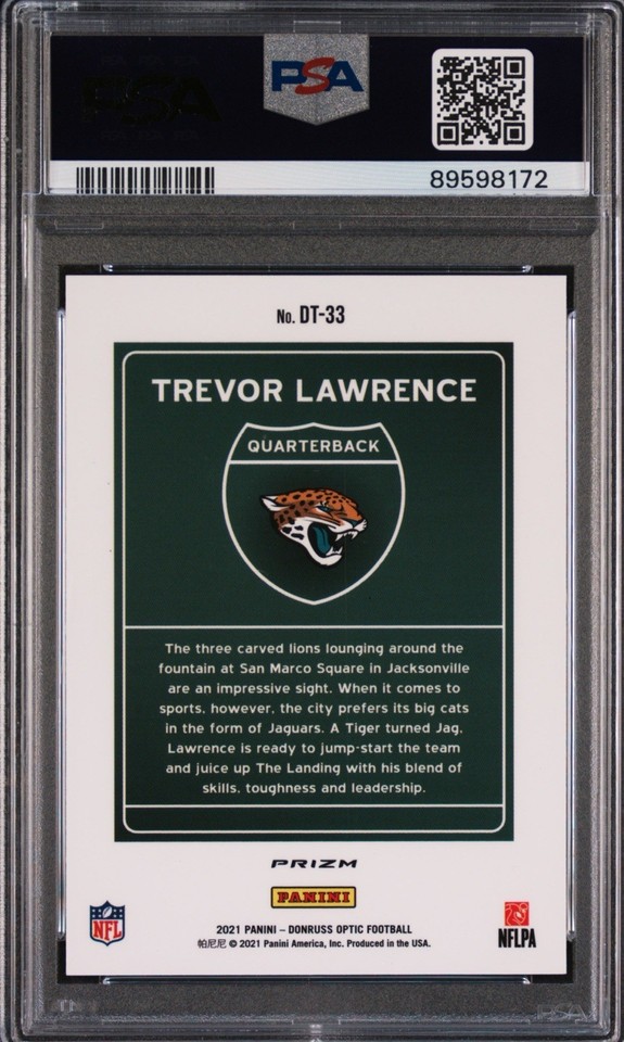 2021 Panini Donruss Optic - Downtown Trevor Lawrence #DT-33 (RC) | eBay