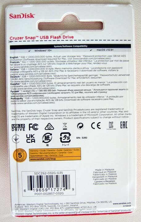 2x SanDisk 32GB USB 2.0 Flash Drive Cruzer Snap Genuine San Disk USB ...