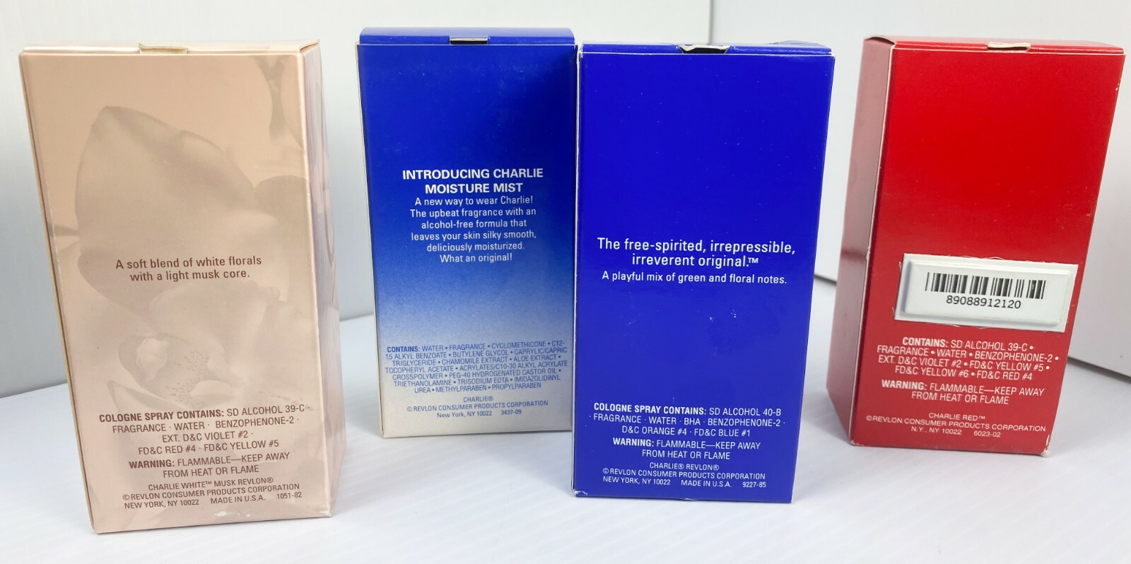 New CHARLIE By Revlon Set of 4 CHARLIE Scents RARE VINTAGE ORIGINAL ...