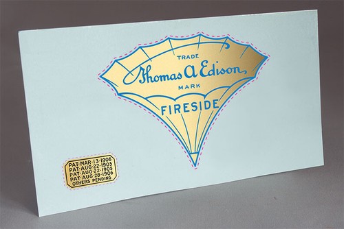 PRECUT 2 EDISON FIRESIDE & PATENT WATER SLIDE DECALS FOR PHONOGRAPH ...