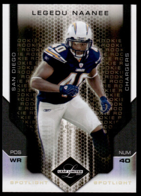 Legedu Naanee 2007 Leaf Limited Spotlight Gold RC 10/10 Chargers Boise ...