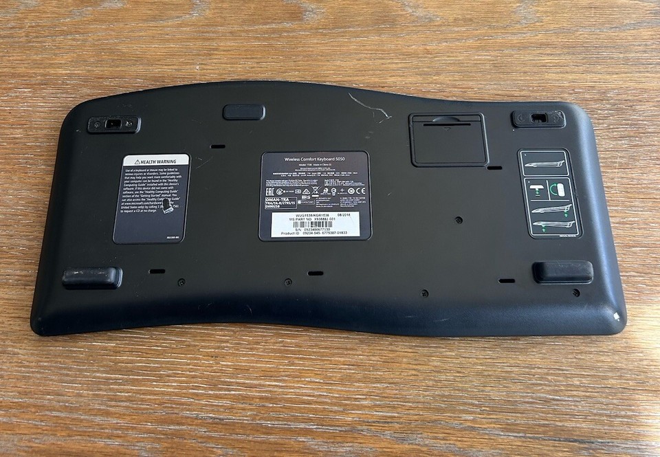 Microsoft X938881-001 Wireless Comfort Keyboard 5050 Model 1728 ...