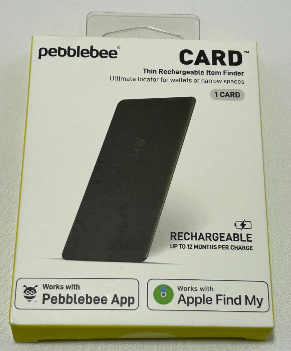 Pebblebee Card Universal Bluetooth Tracker - Black for sale online | eBay