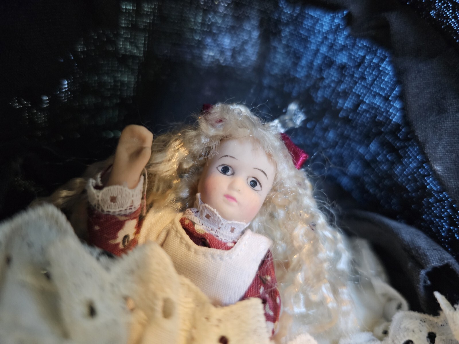 Jan McLean POPPY Flowers of the Heart 15" Porcelain blonde w/baby ...