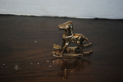 Small Brass Rocking Horse Figurine 3 1/2 in Tall 3 1/2 in long | eBay