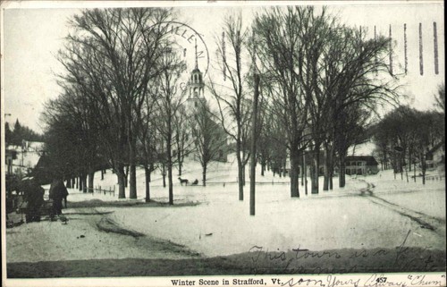 Strafford VT Vermont Winter Scene c1900-20s Vintage Postcard | eBay