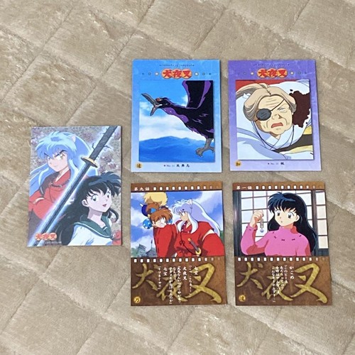 Inuyasha anime cards set of 5 featuring InuYasha & Kagome, classic ...