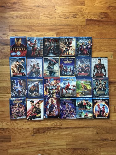 MCU Avengers Complete Set 23 Blu Ray Phase 1 2 3 Iron Man Thor Captain ...