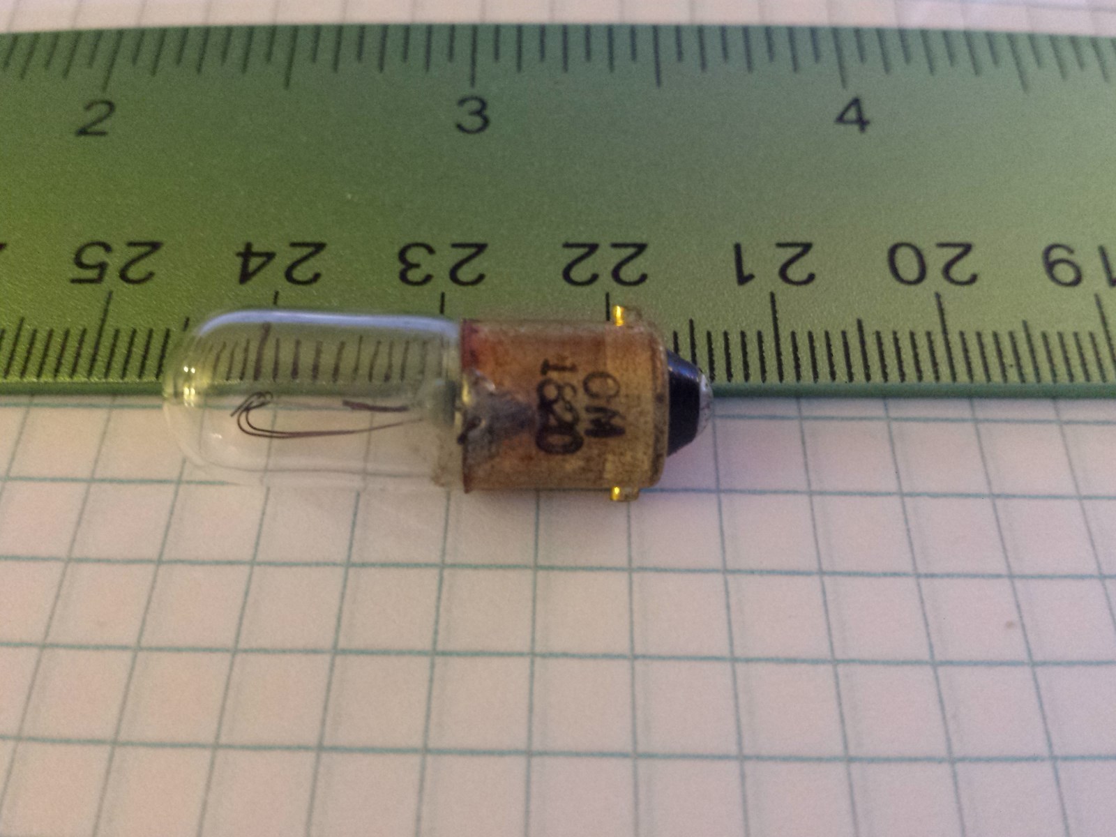 2x #1820 Lamp Mini Bulb Miniature 28 volt For AUTO, RADIO AND MORE NEW ...