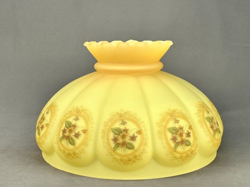 Victorian Satin Glass Gone With The Wind 13 3/4" Floral Glass Lamp ...