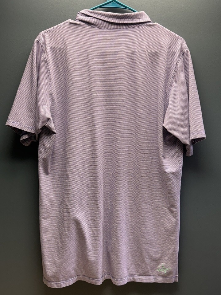 B. Draddy & Ralph Lauren RLX Sport Blue Purple Striped Golf Polo TPC ...