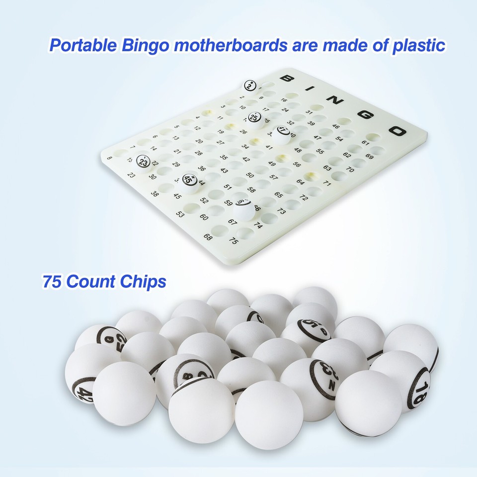PRO Jumbo Bingo Game Set w/Large Bingo Cage, 1.5" Ping Pong Bingo Balls ...
