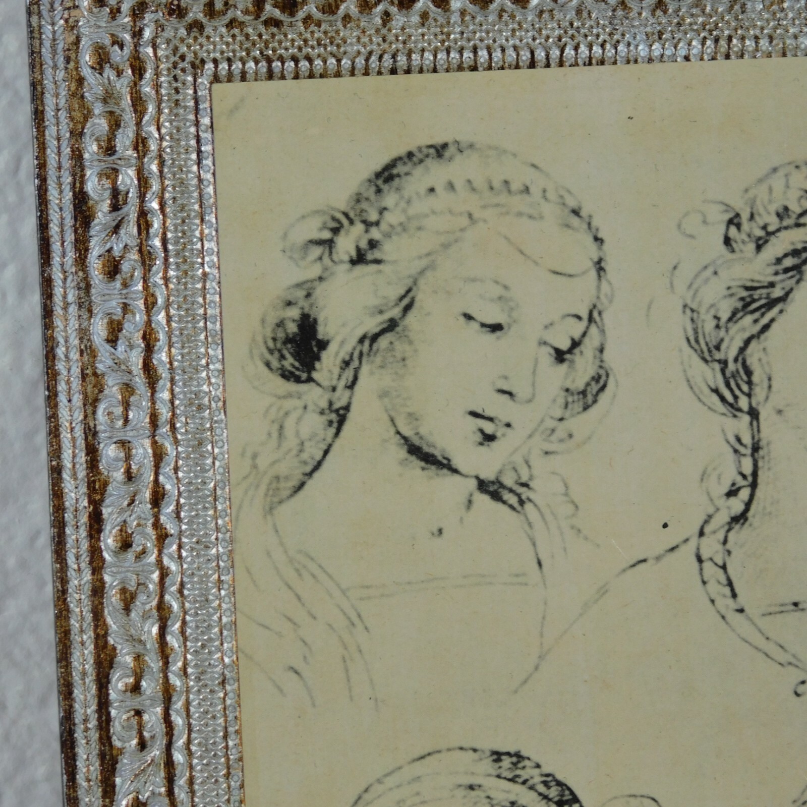 Gilded Wood Sketch Drawing Art Decor Handcrafted In Florence Italy STK ...