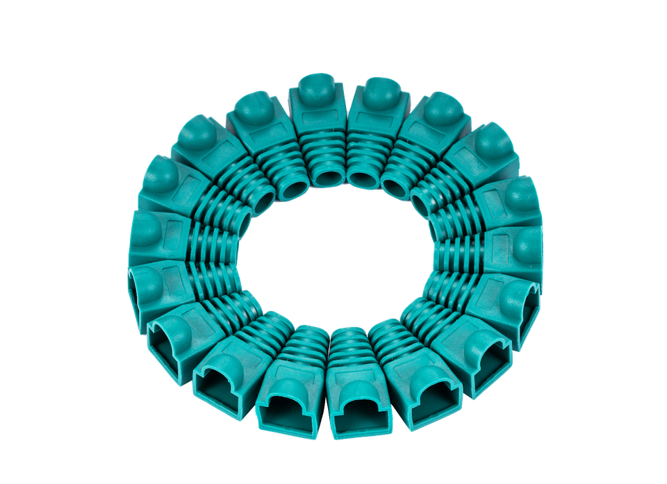 RJ45 Green Strain Relief Boot End Cap for Cat5/5e Cat6 Ethernet Cable ...