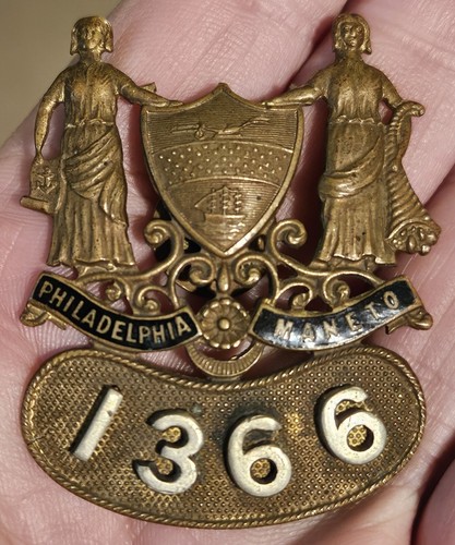 Old 1800's Obsolete Vintage Philadelphia Police Badge Hat? Cap? | eBay