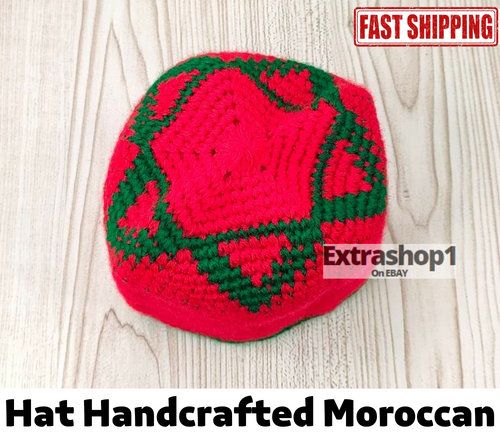 Handcrafted Red Moroccan Marrakech Hat Headgear for Muslim Men | eBay