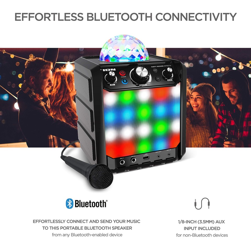 Party Rocker Effects – Portable Bluetooth Speaker Machine with Karaoke ...