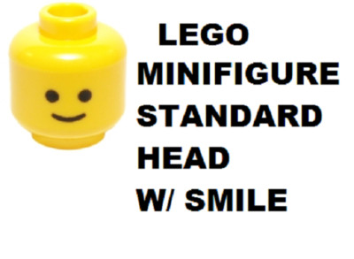 LEGO Minifigure Standard Head Smile Face Happy Lego Body Part Yellow | eBay