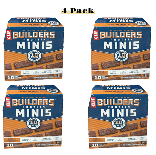 CLIF Builders Minis Protein Bars Chocolate Peanut Butter (10 Count Each ...