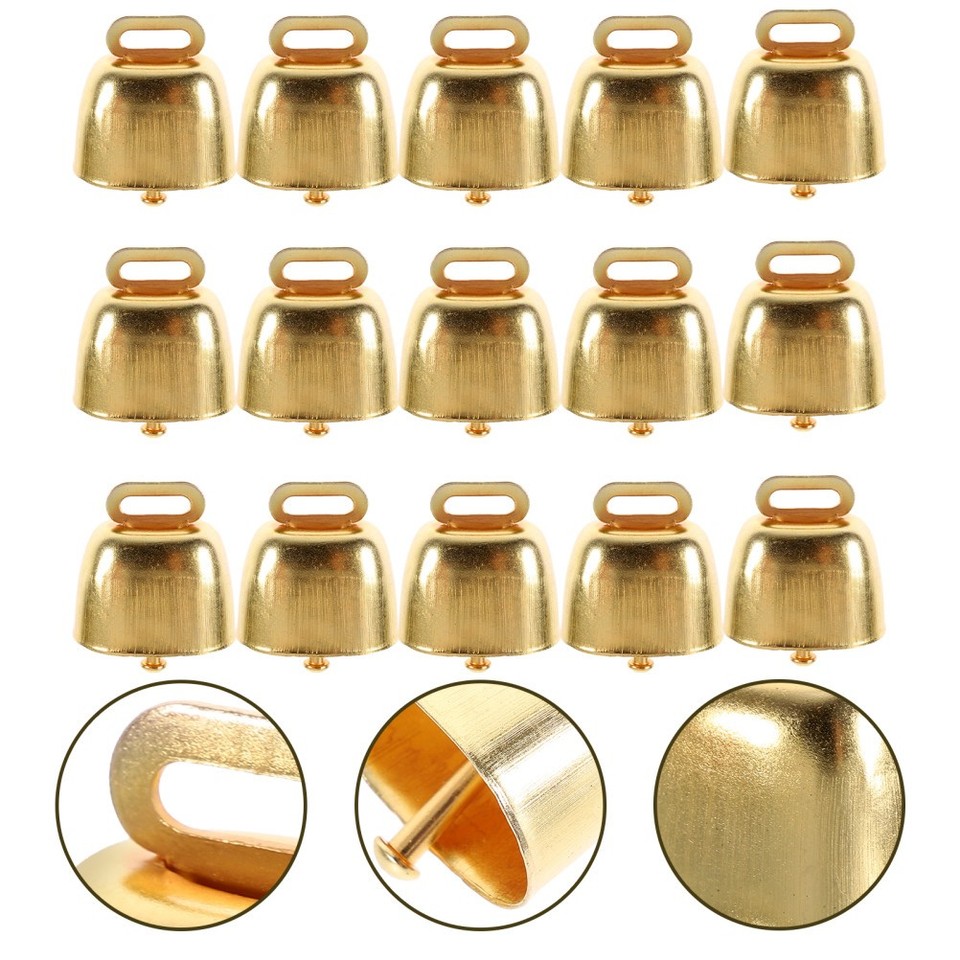 15 Pcs Craft Bells Ornament Animal Neck Hanging Small Cowbells with ...