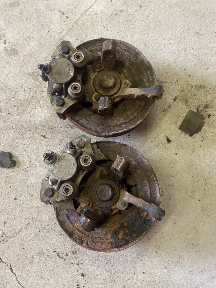1988 Fiero USED FRONT Spindle/Bearing/Caliper/Rotor Pair, Loaded, Left ...