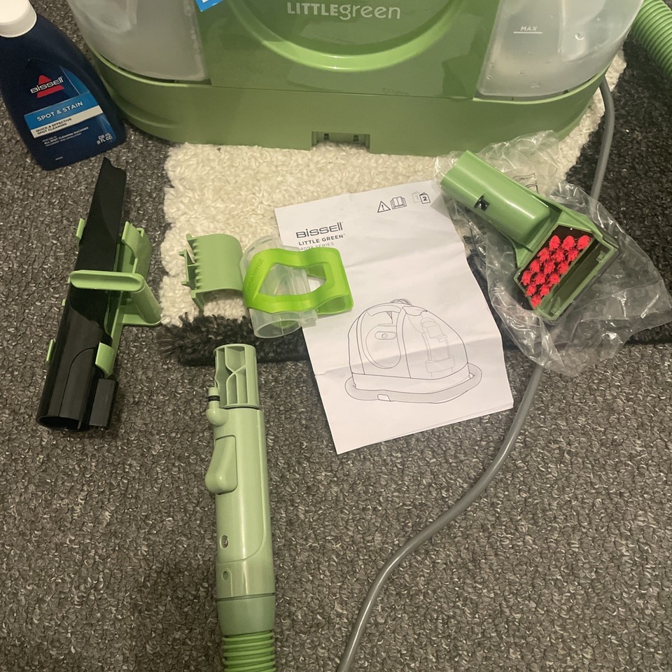 BISSELL Little Green, Portable Carpet Cleaner, Spray, Scrub, & Vacuum ...