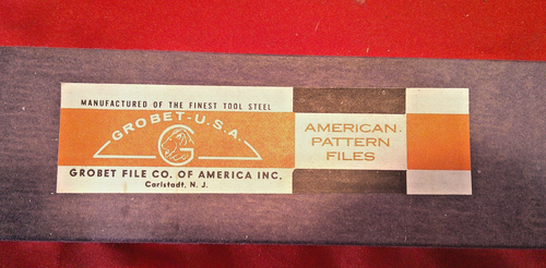 NOS Grobet American Pattern Flat Hand File Double Cut 10" Bastard USA ...