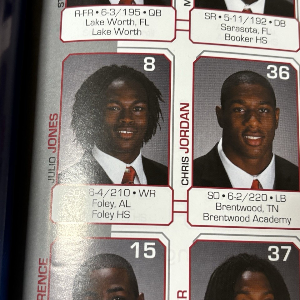 2009 Alabama Crimson Tide A-Day Program Saban Julio Jones Smart Spring ...