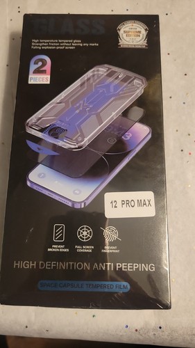 Apple 12 Pro Max Tempered Glass Anti-Peep Full Coverage Screen ...