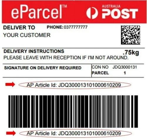 💖 100 pieces Australia Post Parcel Tracking Labels Proof Delivery ...