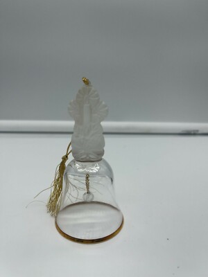 Lenox Crystal Bell with Gold Trim 3 Candles on Handle Ornament | eBay