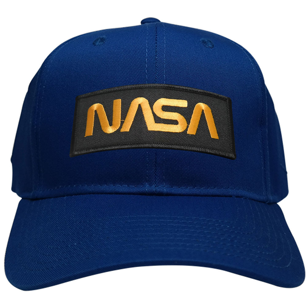 NASA Worm Gold Text Embroidered Iron On Patch Snapback Baseball Cap | eBay