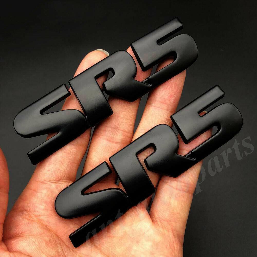 2pcs Metal Black ' SR5 ' Letter Emblem Car Rear Trunk Fender Badge ...