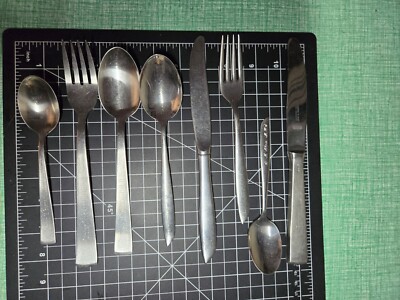 nirosta flatware spoon knife fork satin rare vintage silverware set | eBay