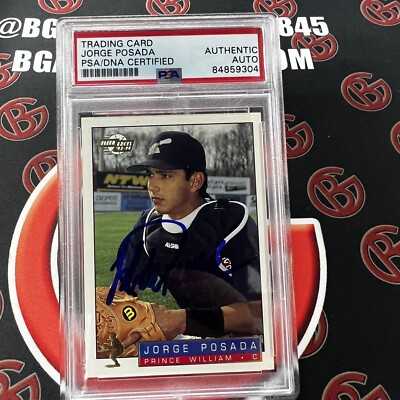 Jorge Posada Autographed RC 1993-94 Fleer Excel #112 Prince William ...