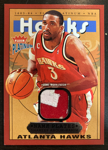 SHAREEF ABDUR-RAHIM 2003 FLEER PLATIUM NAMEPLATES 530/600 - EXMT ...