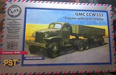 PST 1/72 GMC CCW-353 (2wd CCKW-353) WW2 Semi Truck Tractor Trailer US ...