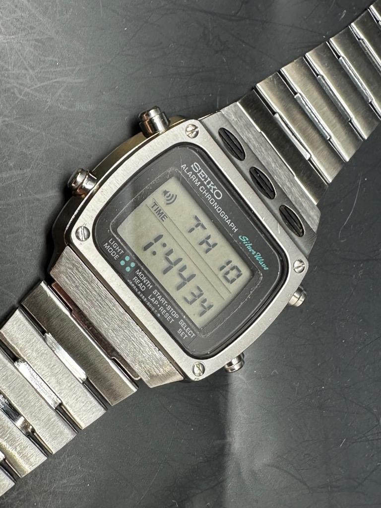 1980 Seiko A359-5020 Silver Wave Digital Chronograph … - Gem