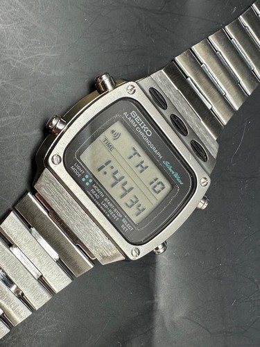 1980 Seiko A359-5020 Silver Wave Digital Chronograph Watch. | eBay
