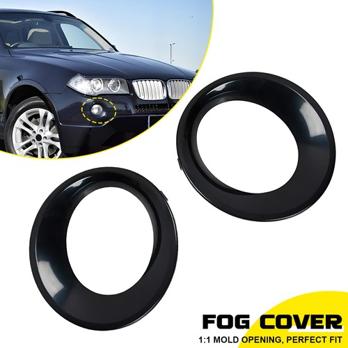Pair Front Fog Light Lamp Bezels Cover Trim Grill for BMW X3 E83 LCI ...