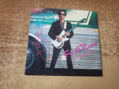 HAND SIGNED 1980s VG++ Jackson Browne – For A Rocker/ DOWNTOWN SLEEVE ...