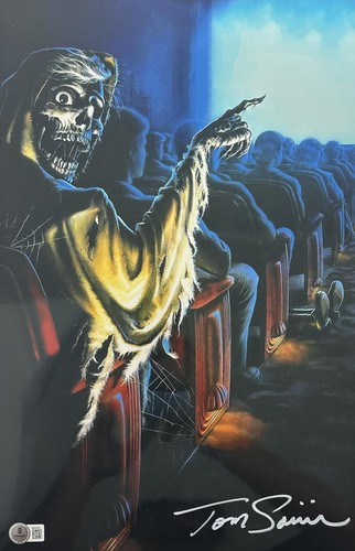 TOM SAVINI SIGNED 11X17 CREEPSHOW METALLIC PHOTO HORROR AUTOGRAPH ...