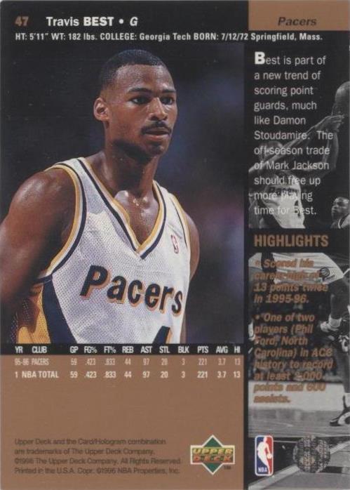 1996-97 Upper Deck - Travis Best #47 for sale | eBay